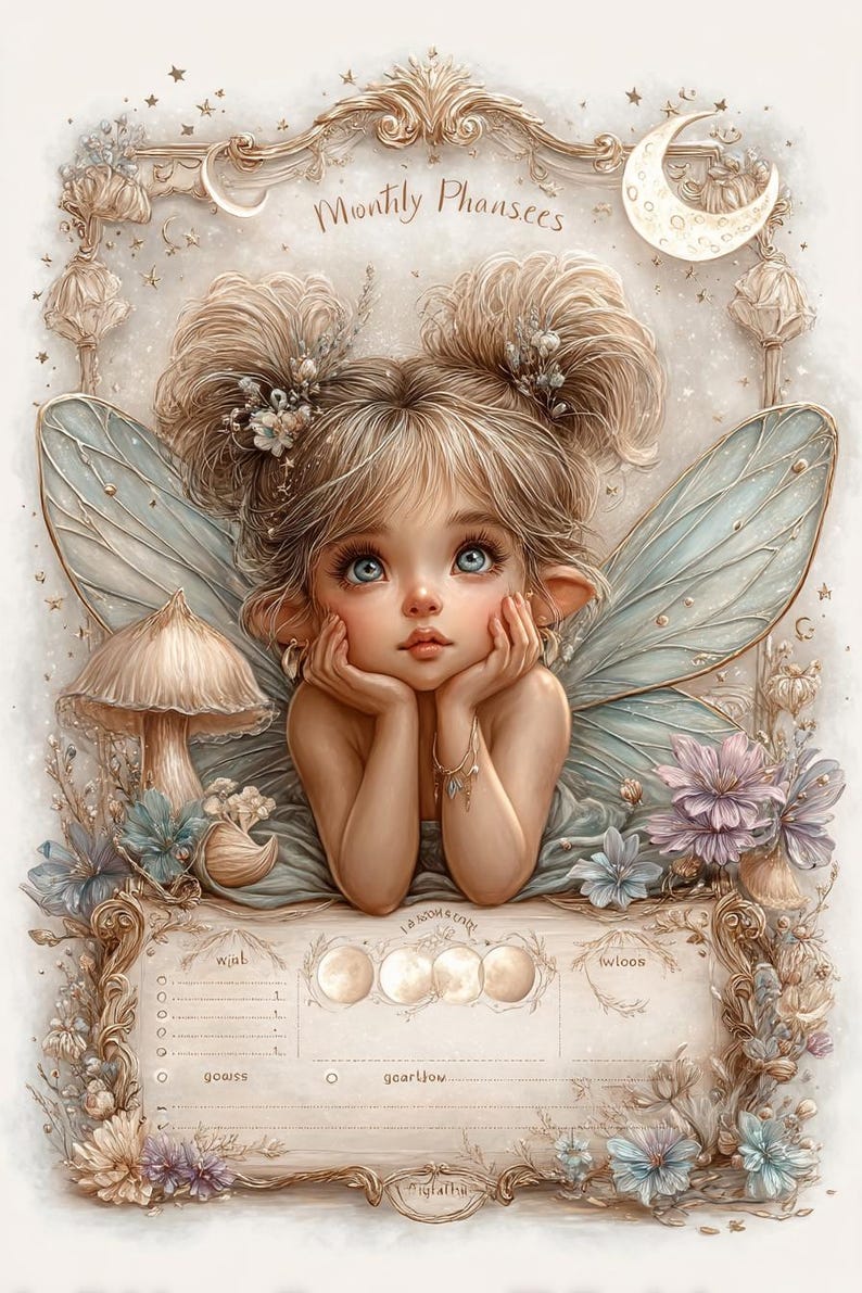 5 Magical Fairy School Labels for Girls – Printable Notebook Stickers ...