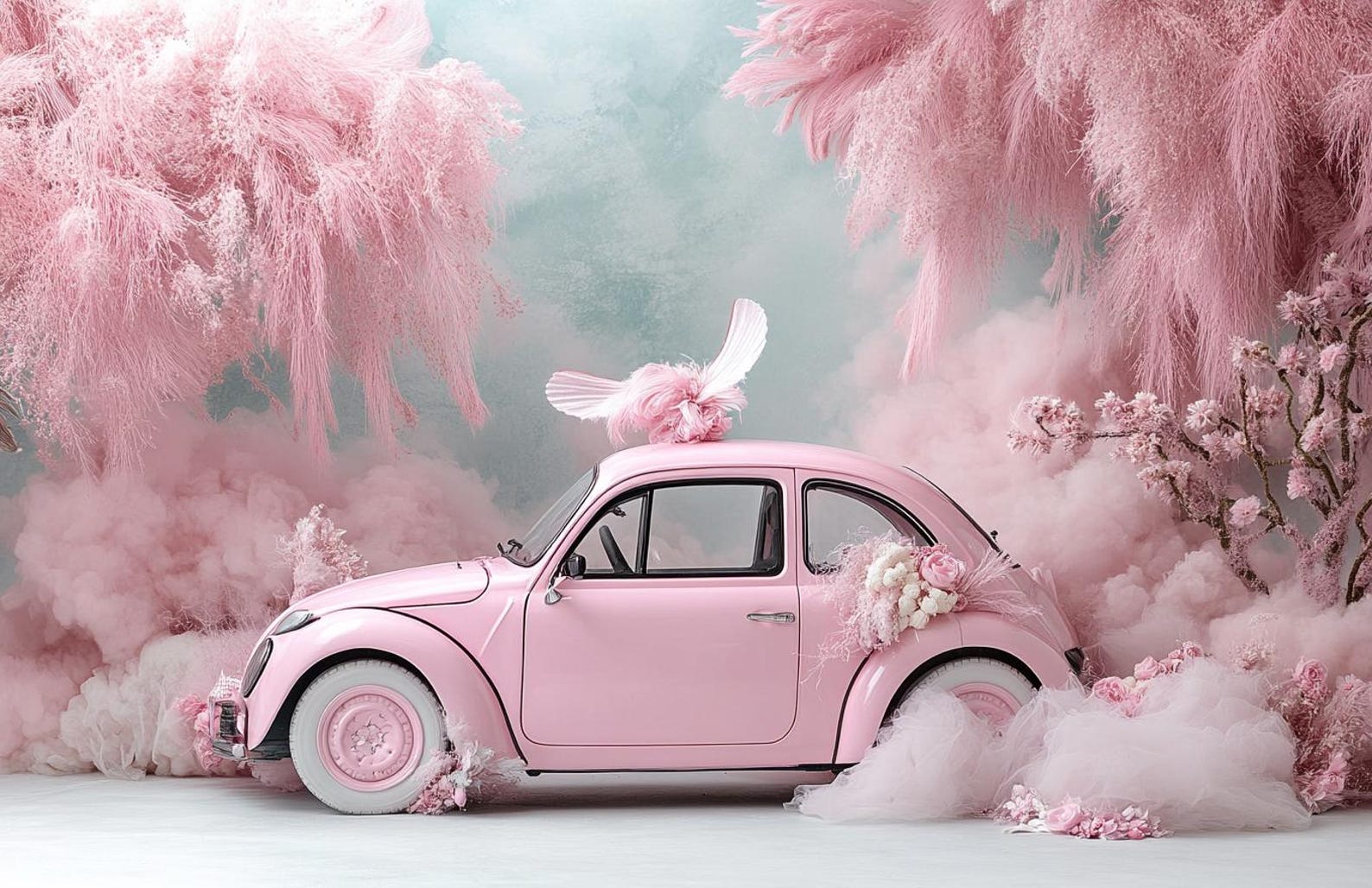 10 Pink Baby Car Photo Backgrounds | Girl Backdrop | Digital Download ...