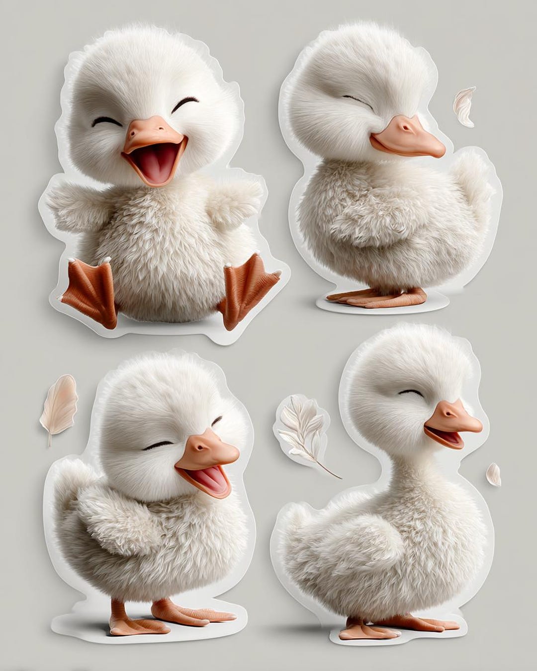 Cute Duckling Sticker Set | 20 Digital Stickers for Planners and DIY ...
