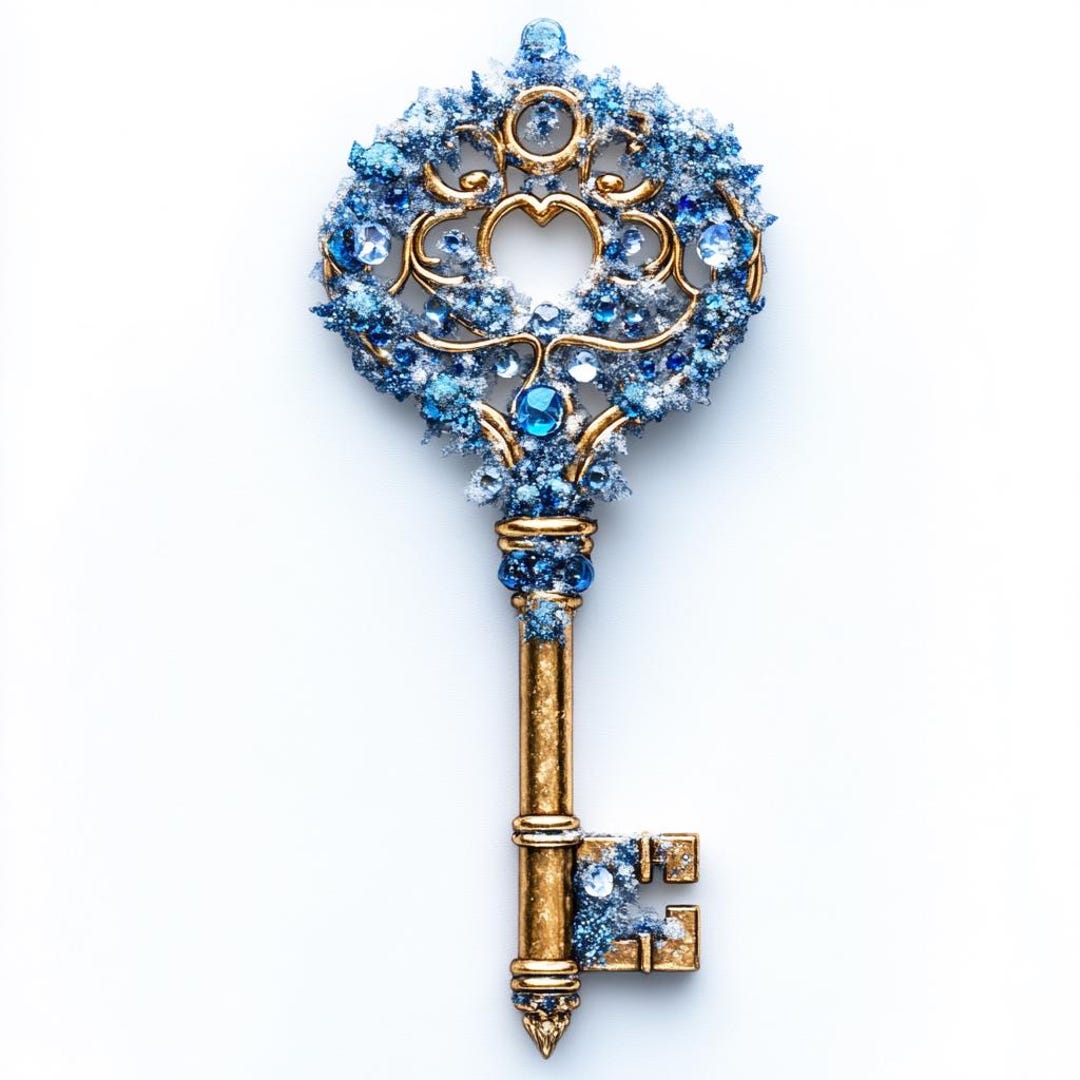 Magic Key Clipart | Vintage Galaxy Key PNG, Isolated Key for ...