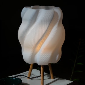 Handmade Accent Lamp | Unique Table Lamp | Desk Lamp | Mid-century ...