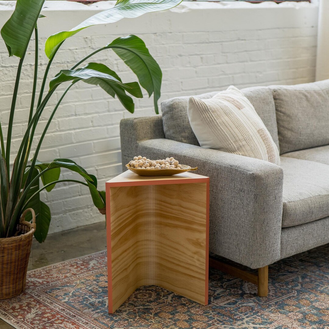 Colorful Stacking Side Table: Modern Wooden Plant Stand Stool - Etsy