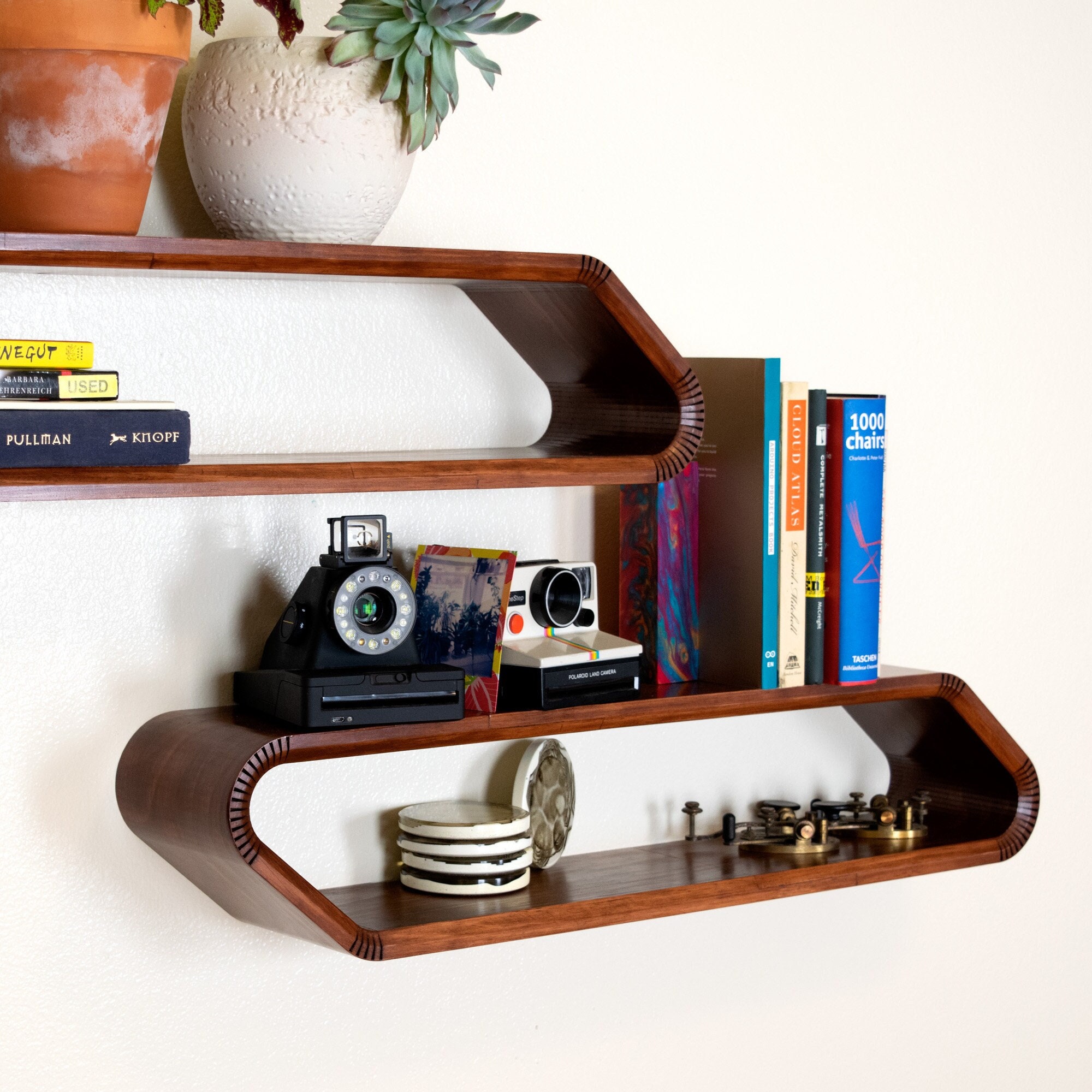 Mid Century Modern Floating Bookshelf