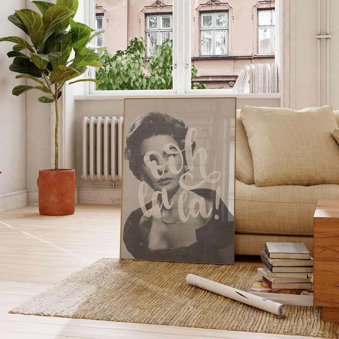 Ooh La La, Retro Art Print, Quote Print, Minimalist Art Print ...