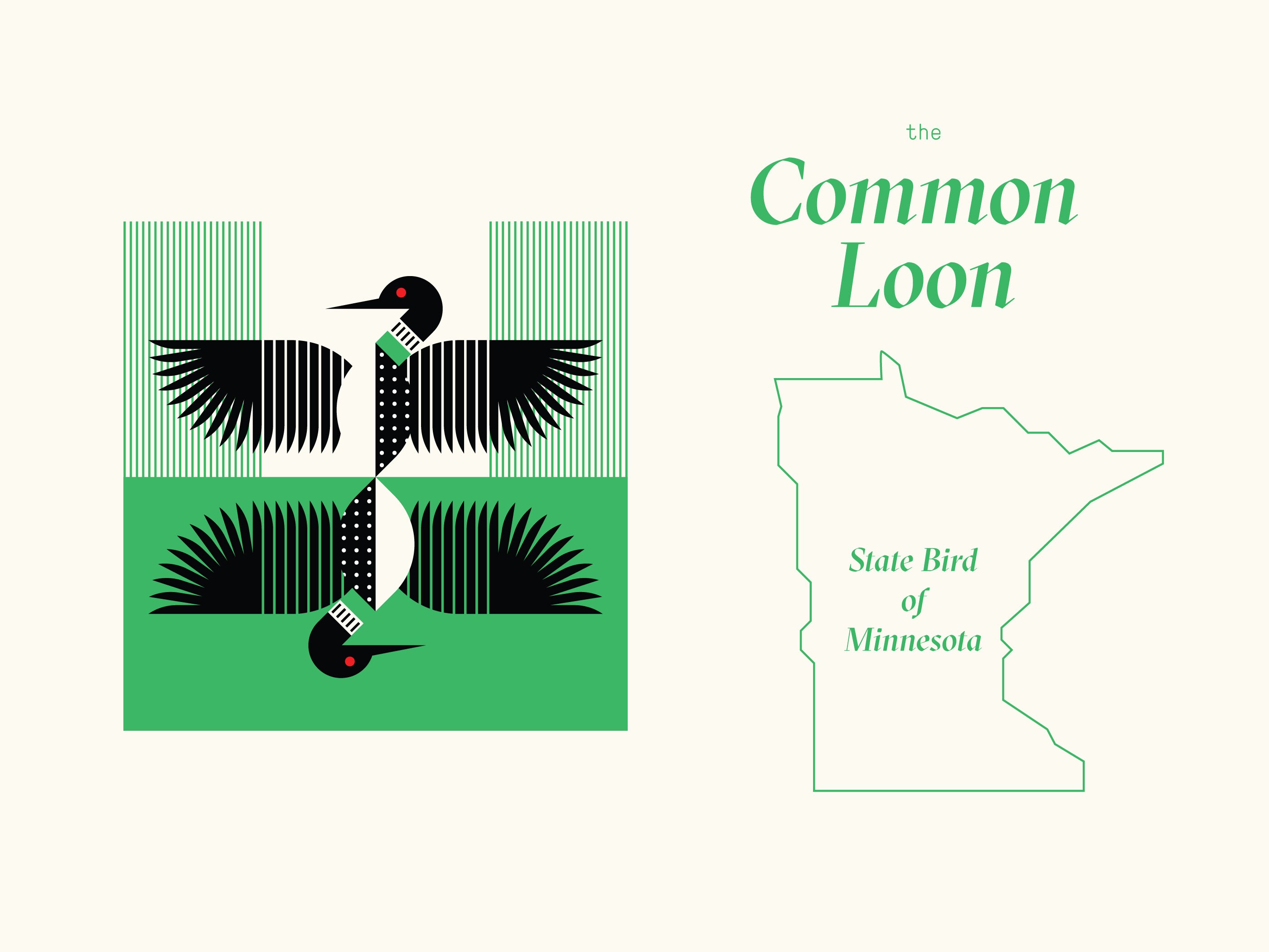 Loon Minnesota Modern Bird Art Prints Bird Wall Decor - Etsy