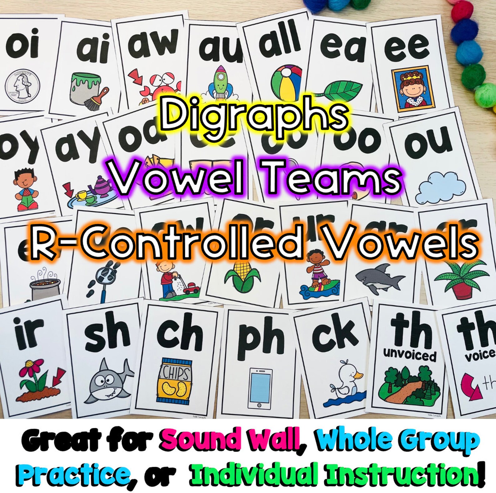 Phoneme Phonics Cards Flash Cards - Etsy