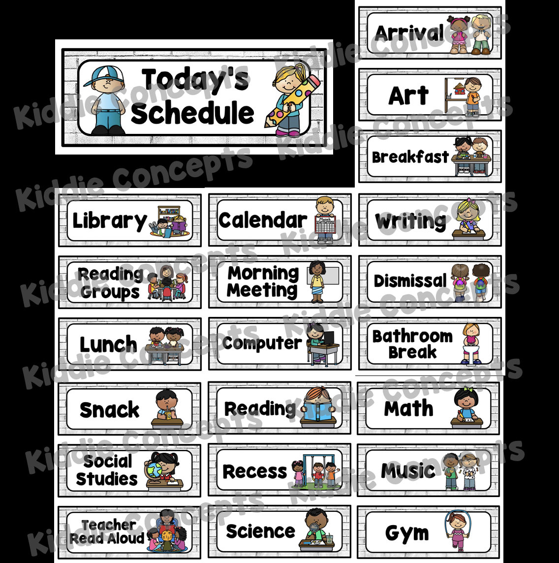 Daily Classroom Schedule Cards - Etsy