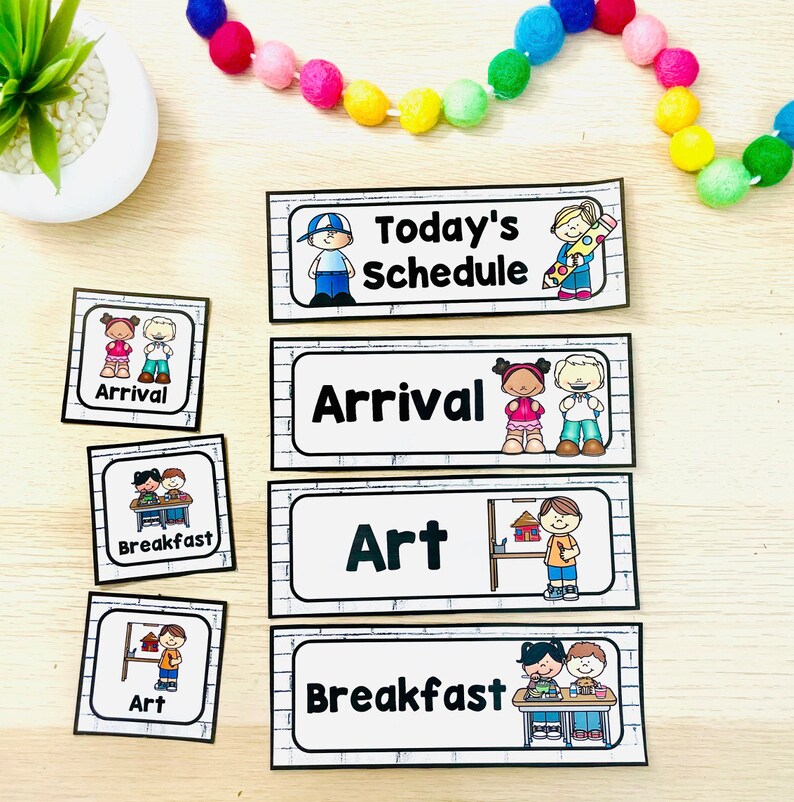 Daily Classroom Schedule Cards - Etsy