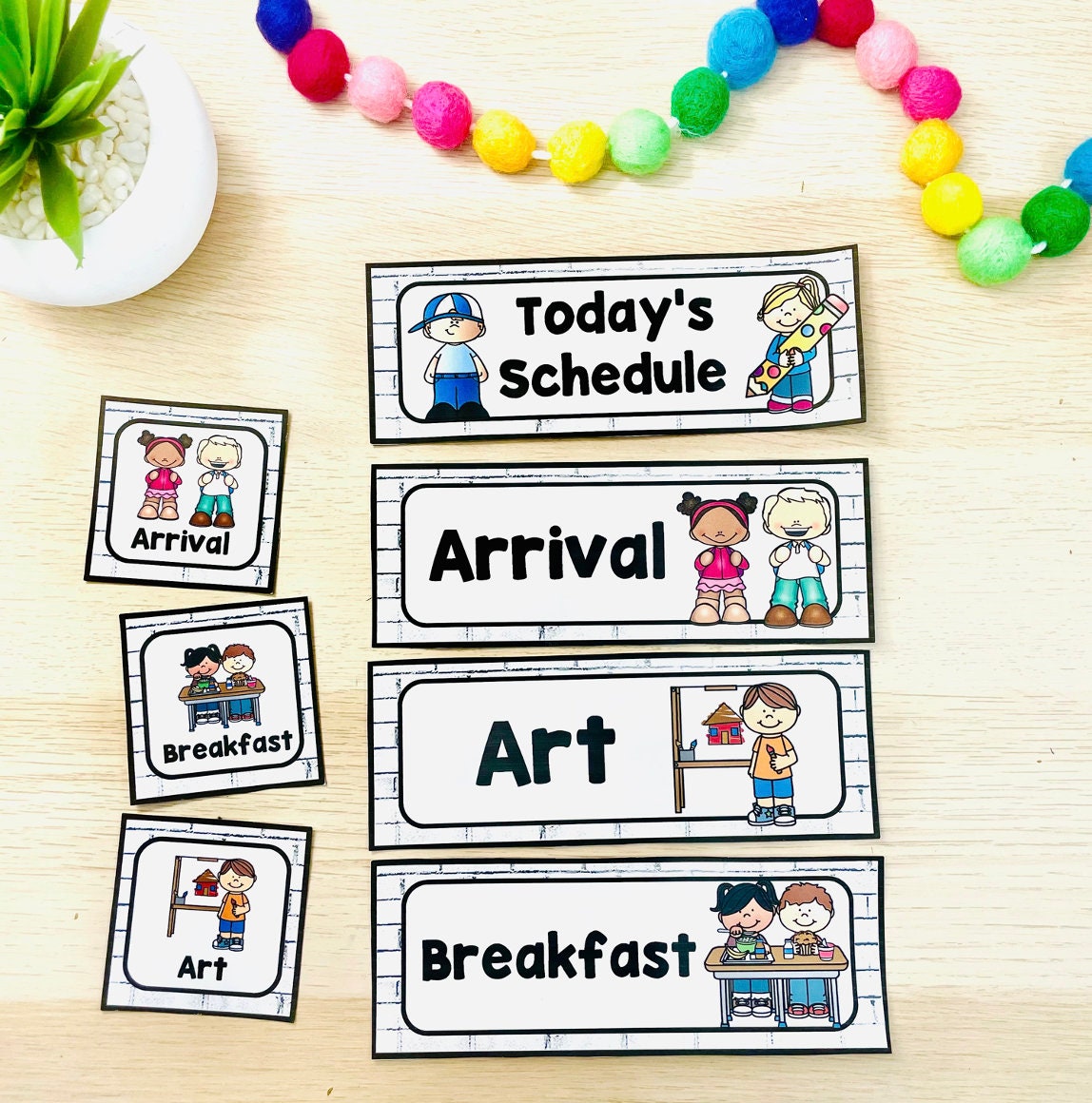 Daily Classroom Schedule Cards - Etsy