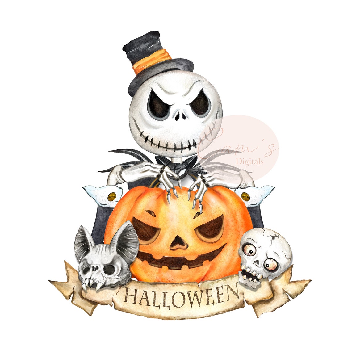 Nightmare Before Christmas Clipart Halloween Clipart Fall - Etsy