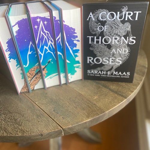 ACOTAR Books Custom Sprayed and Stenciled Edges by Sarah J. - Etsy