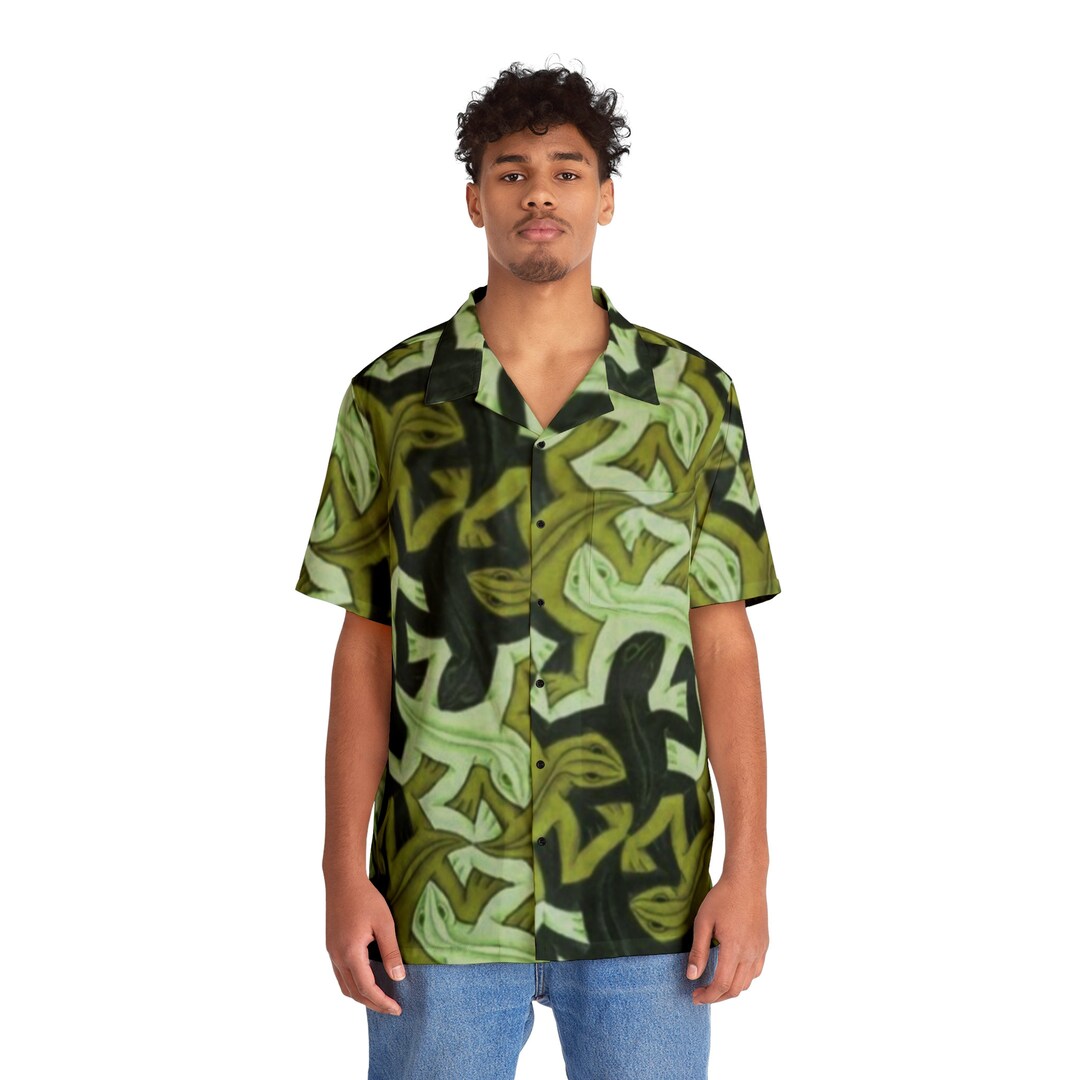 Green Lizards - Men's Hawaiian Shirt (AOP) - Etsy