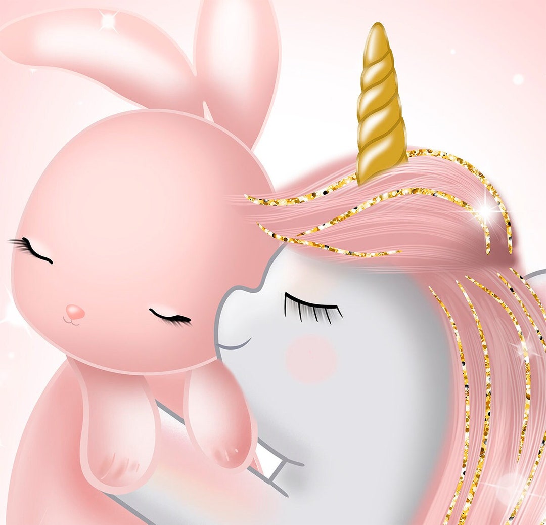 Unicorn Print, Pony Png, Cute Rabbit, Nurcery Wall Art, Baby Clipart ...