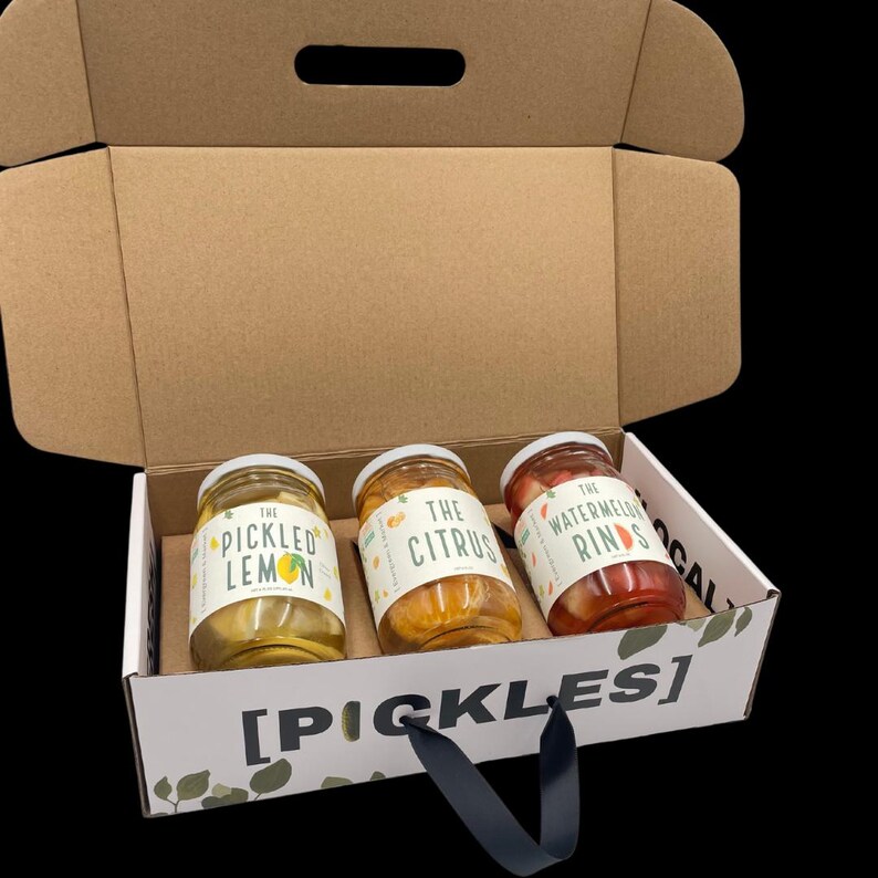 3 Jars Gift Box- Random Pickles - Etsy