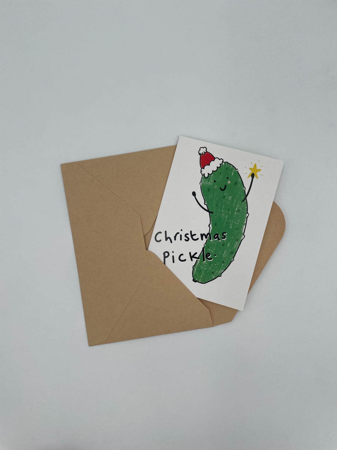 Pickle Message Card - Christmas & Birthday - Etsy