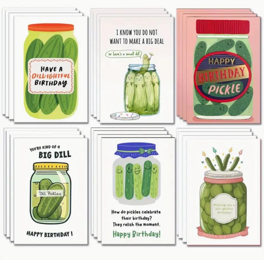 Pickle Lover - Pickle Birthday Card - Add Personalized Messages - Etsy