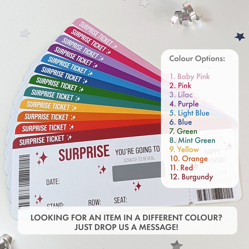 BLUE Printable Surprise Music Ticket Surprise Concert Event - Etsy
