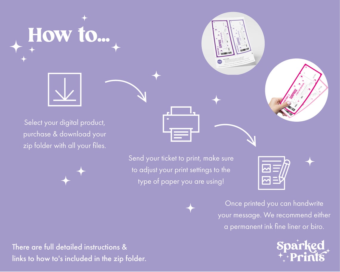 PINK Holiday/boarding Pass Printable Surprise Ticket, Mini Break Gift ...