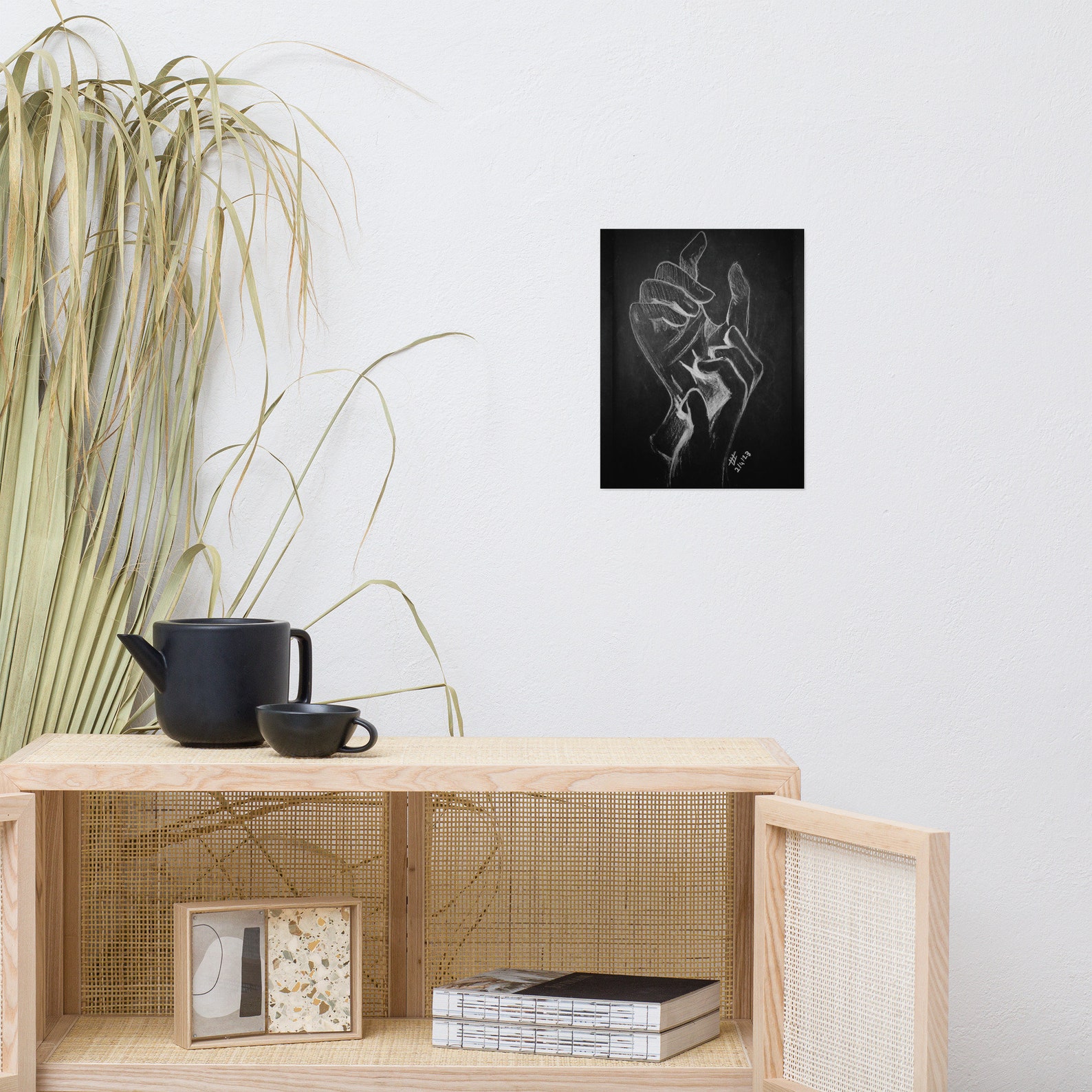 Hand Sketch Charcoal Poster Print - Etsy