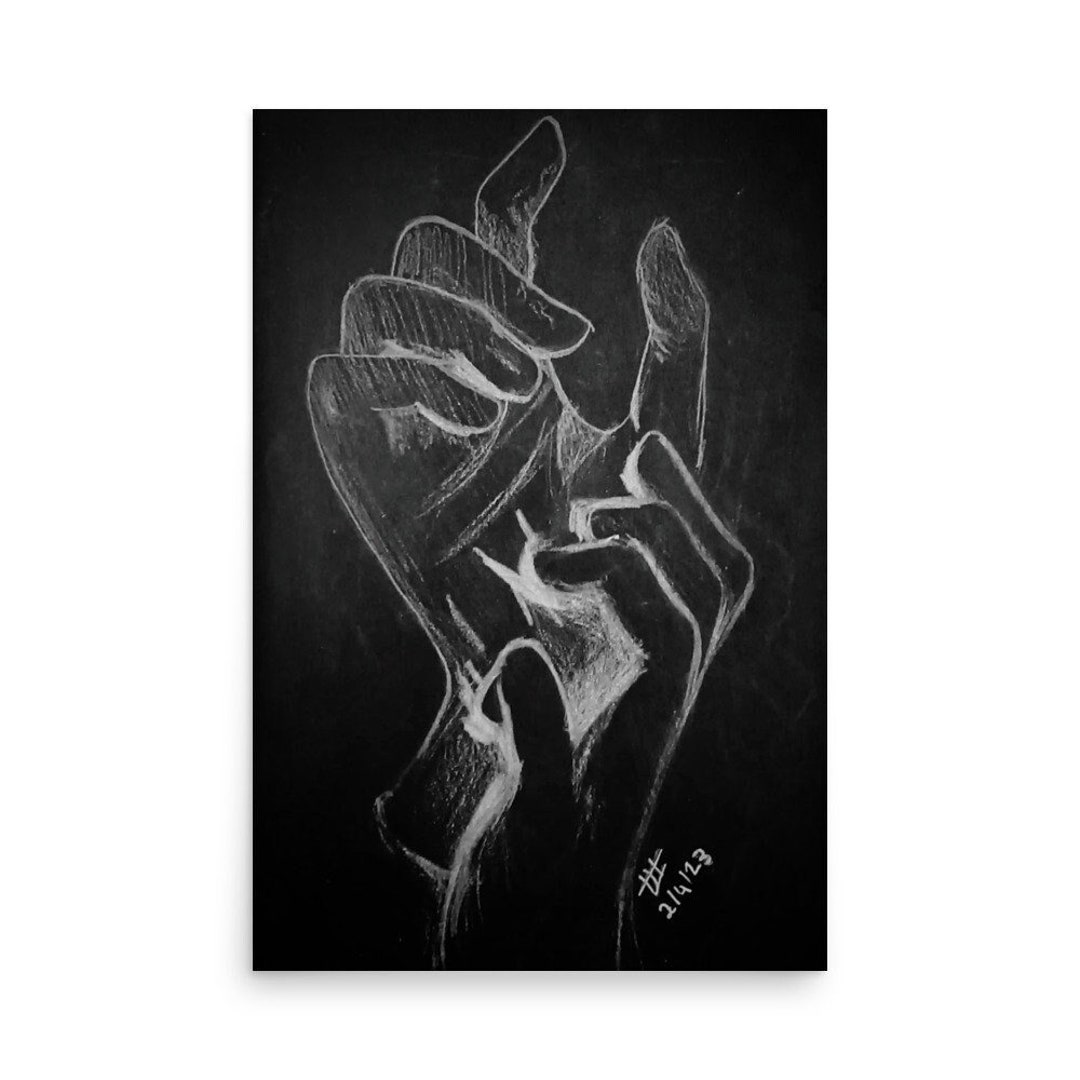 Hand Sketch Charcoal Poster Print - Etsy