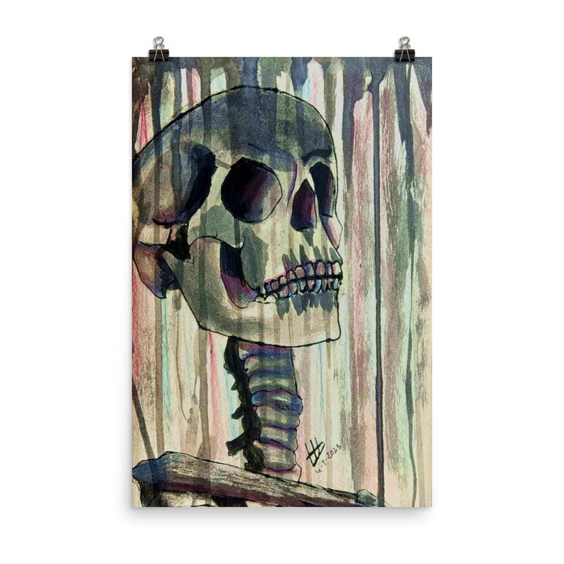 Skeleton Matte Paper Poster Print - Etsy