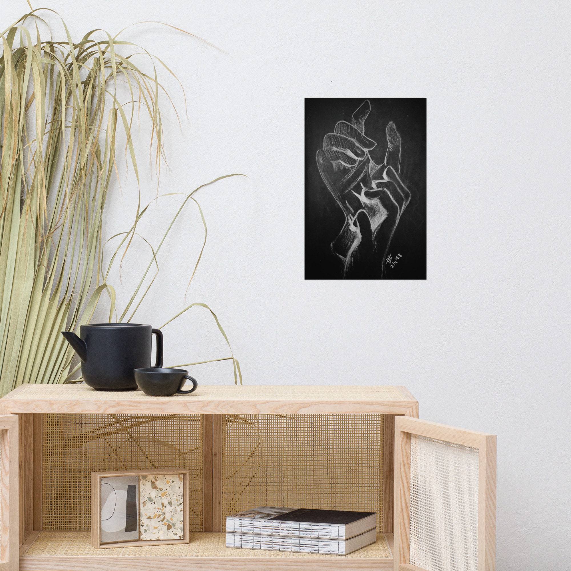 Hand Sketch Charcoal Poster Print - Etsy