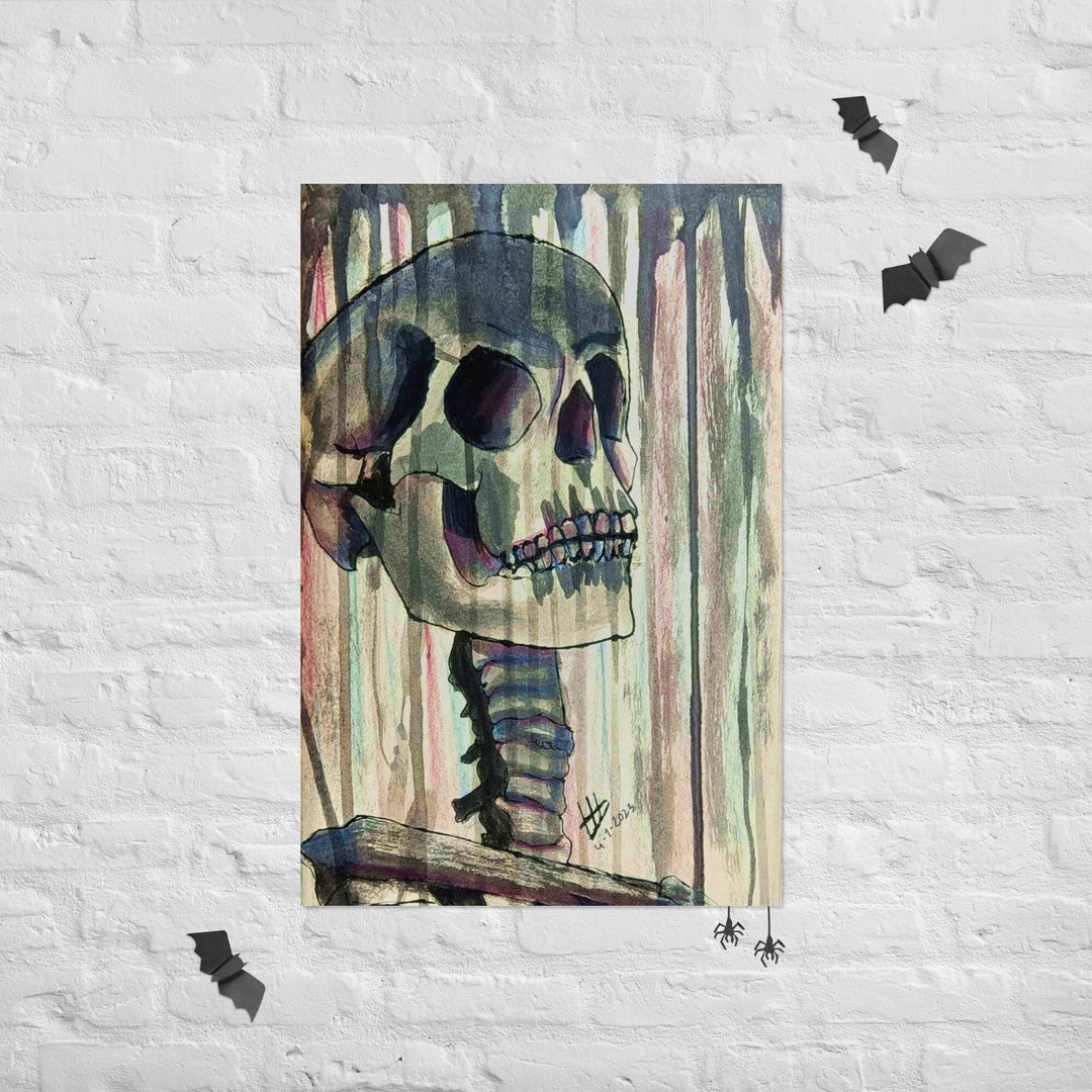Skeleton Matte Paper Poster Print - Etsy