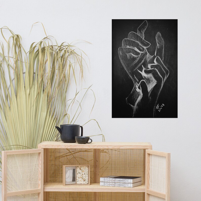 Hand Sketch Charcoal Poster Print - Etsy