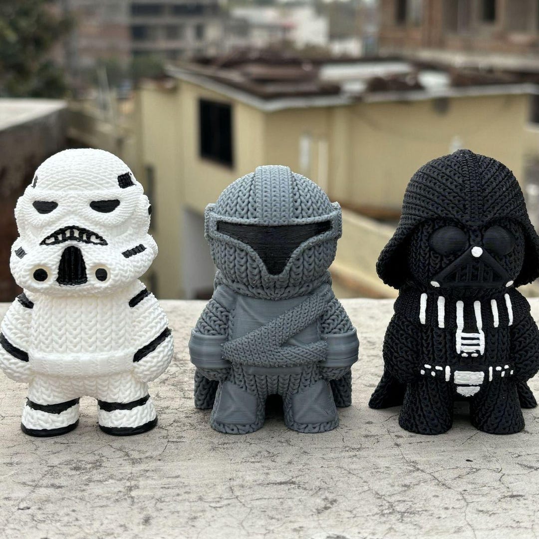 Knitted Style Star Wars Figures – Darth Vader, Mandalorian ...