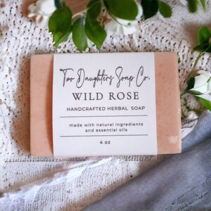 Mini Wild Rose Bar Soap, Rose Soap, Herbal Soap, Natural Soaps, Guest ...