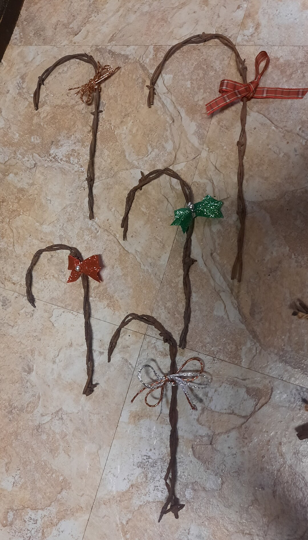 Antique Rustic Barbed Wire Candy Canes Ornaments Holiday - Etsy