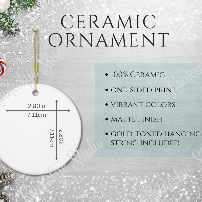 Sublimation Size Chart for Ornaments - Etsy