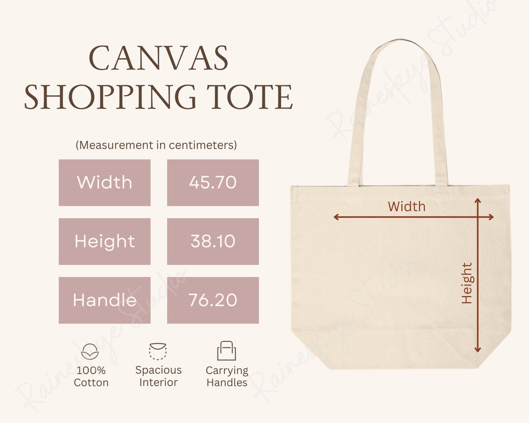 Canvas Shopping Tote Bag Size Chart and Features, Bagmasters A250 Tote ...