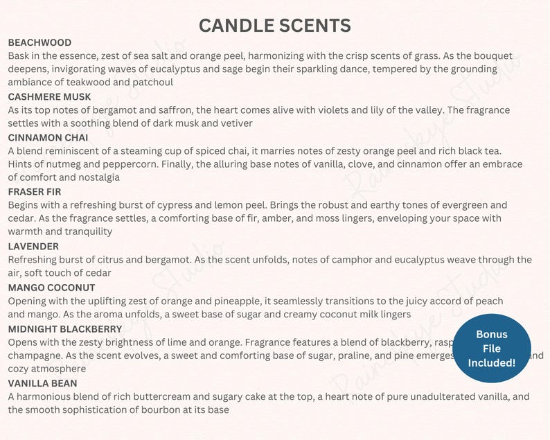 Scented Coconut Apricot Candle Size Chart and Description, Gold Lid ...