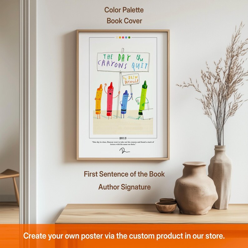 The Day the Crayons Quit Book Cover Poster | Drew Daywalt, the Day the ...