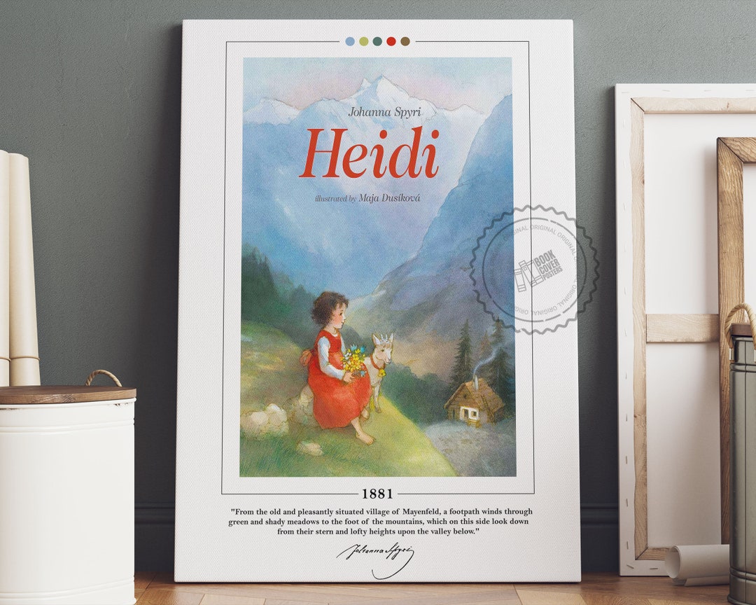 Heidi Book Cover Poster | Johanna Spyri, Heidi Poster, Heidi Print ...