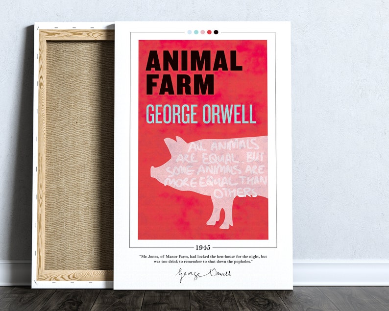 Animal Farm Book Cover Poster George Orwell Animal Farm - Etsy