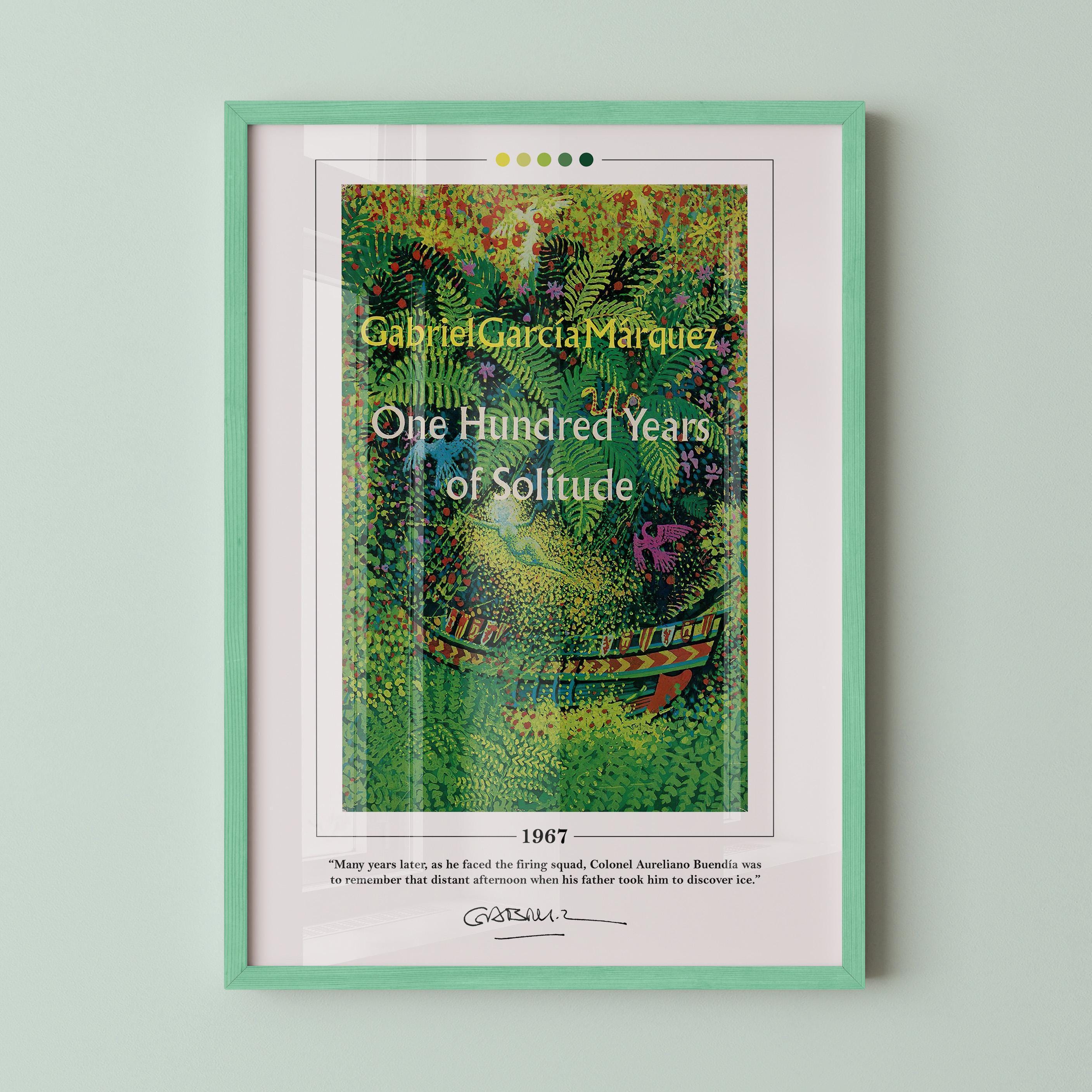 One Hundred Years of Solitude Book Cover Poster | Gabriel Garcia ...