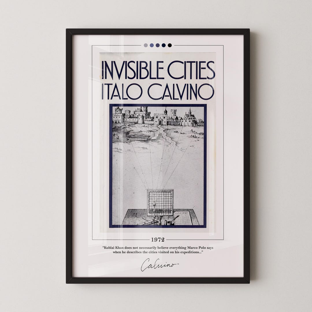 Invisible Cities Book Cover Poster | Italo Calvino, Invisible Cities ...