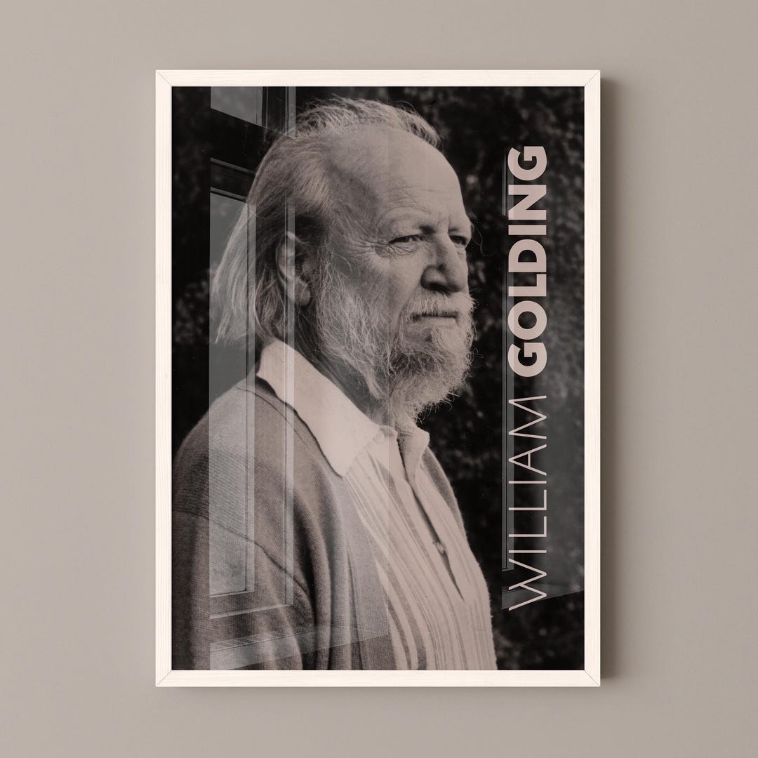 William Golding Poster Canvas Wall Art, Book Lover Gifts, Gifts for ...