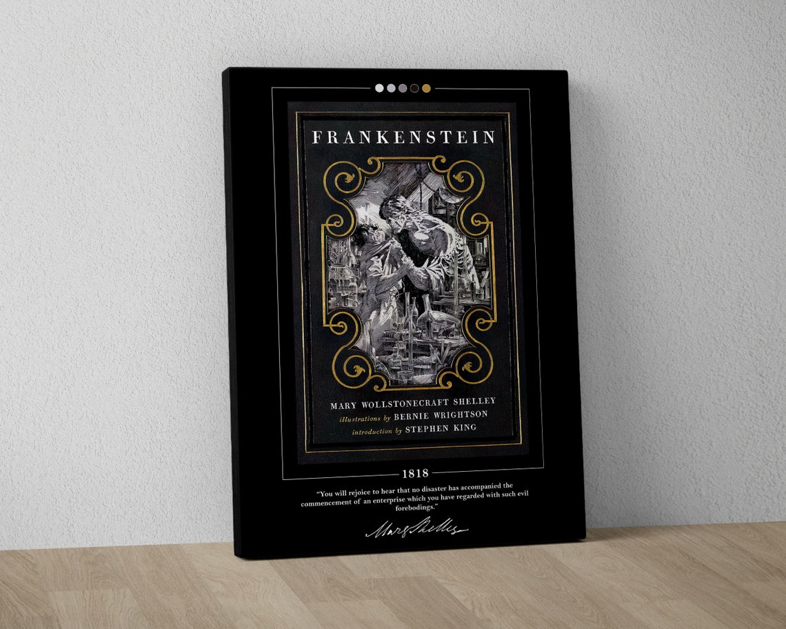 Frankenstein Book Cover Poster Mary Shelley Frankenstein - Etsy