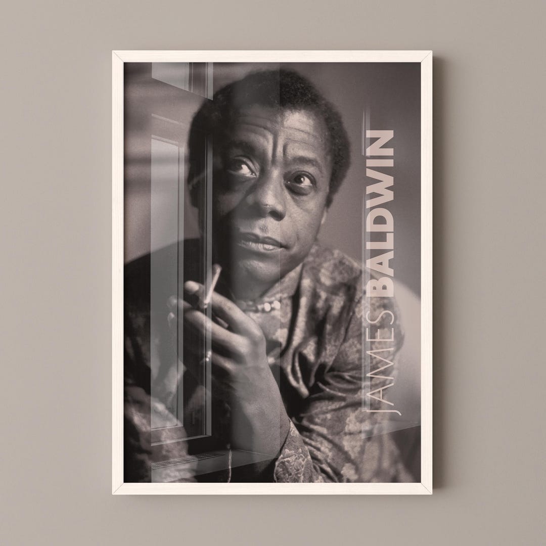 James Baldwin Poster Canvas Wall Art, Book Lover Gifts, Gifts for ...