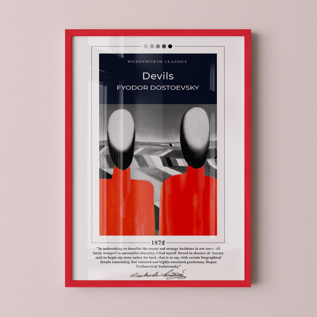 Devils Book Cover Poster | Fyodor Dostoevsky, Devils Poster, Devils ...