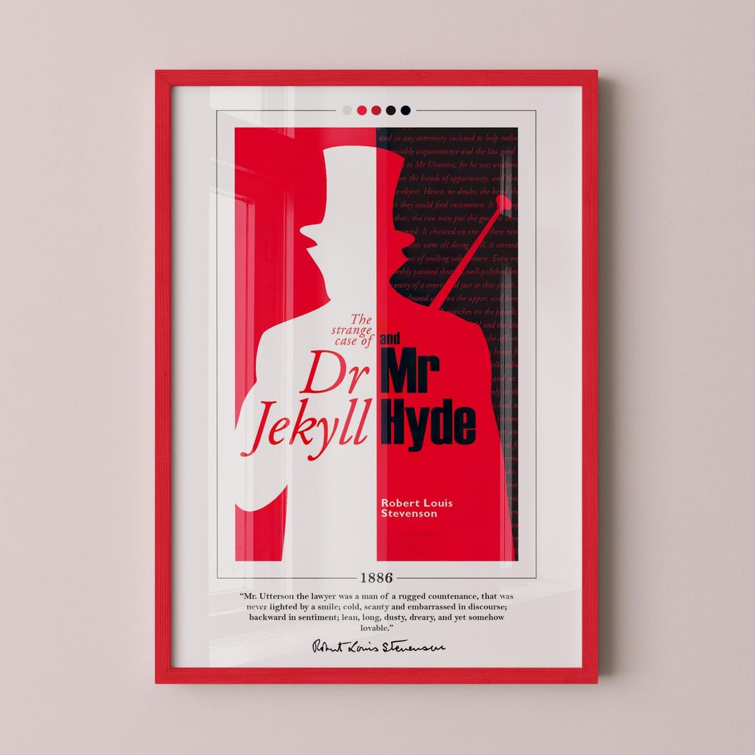 Dr Jekyll and Mr Hyde Book Cover Poster | Robert Louis Stevenson, Dr ...