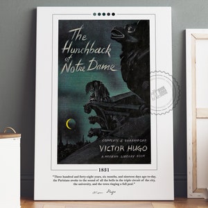 The Hunchback of Notre Dame Book Cover Poster | Victor Hugo, the ...