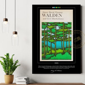 Walden Book Cover Poster | Henry David Thoreau, Walden Poster, Walden ...