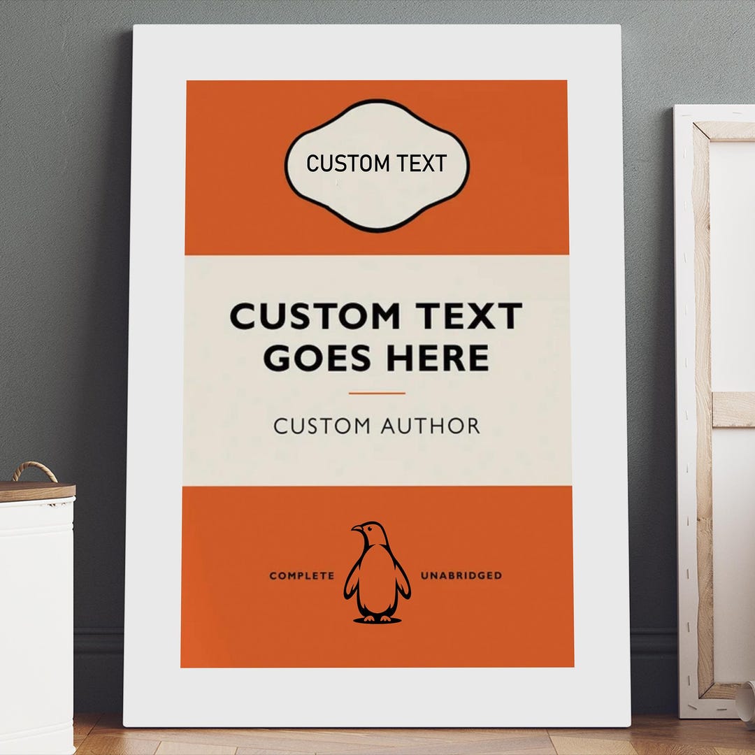 Request Your Own Custom Penguin Books Poster Canvas Wall Art, Book ...