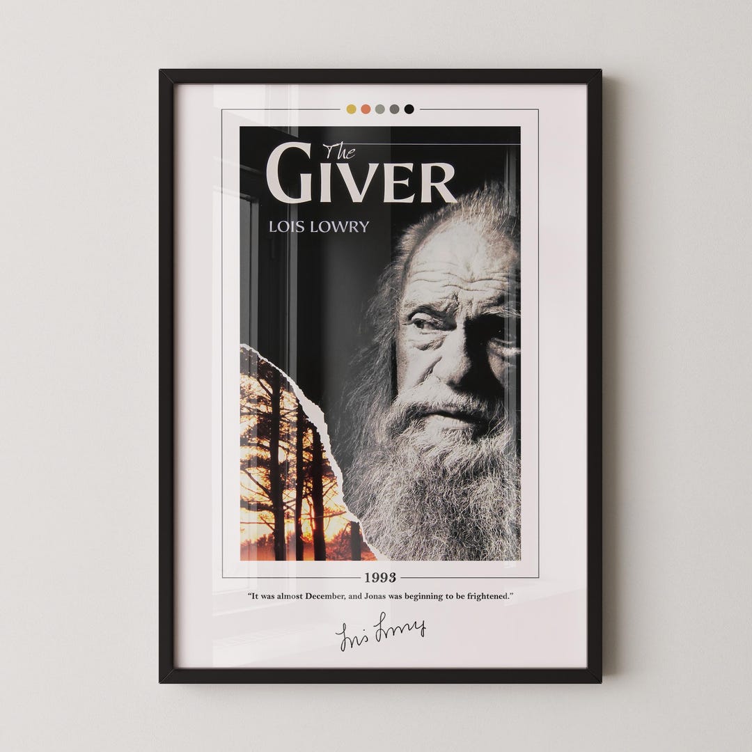 The Giver Book Cover Poster | Lois Lowry, the Giver Poster, the Giver ...