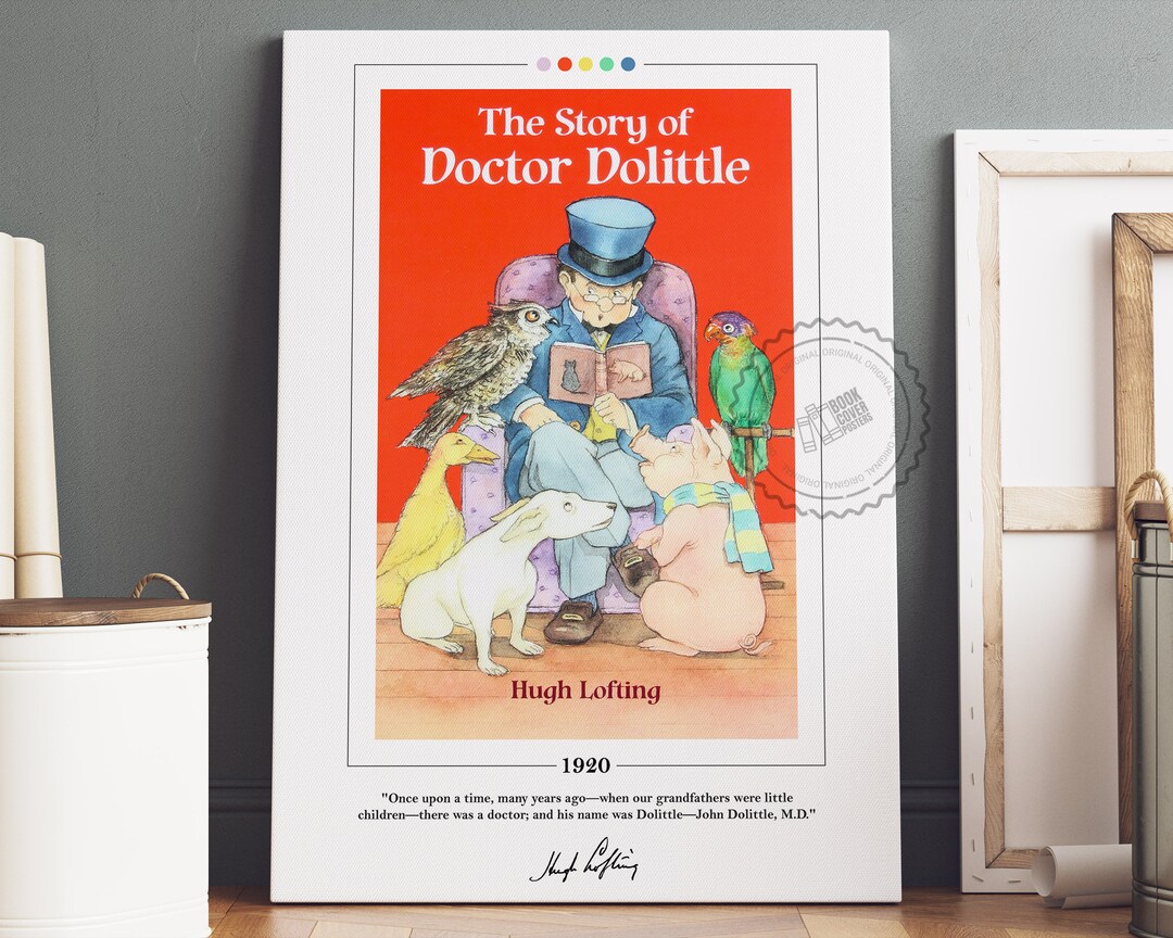 The Story of Doctor Dolittle Book Cover Poster | Hugh Lofting, the ...