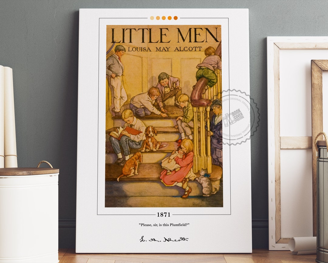 Little Men Book Cover Poster | Louisa May Alcott, Little Men Poster ...